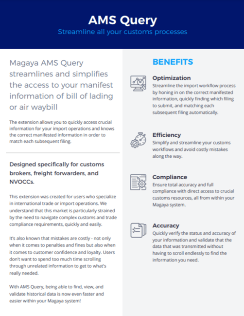 Data Sheet: AMS Query