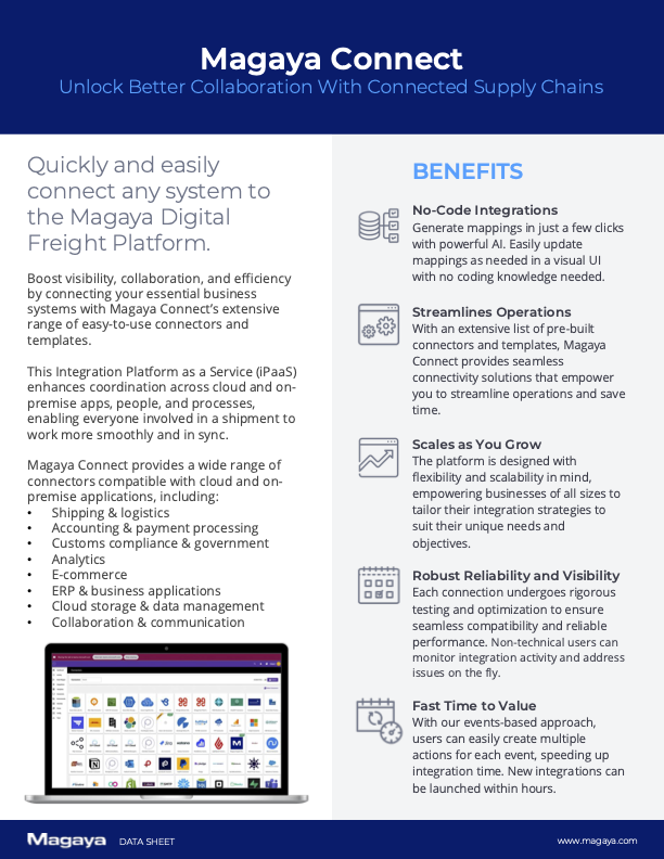 Data Sheet: Magaya Connect