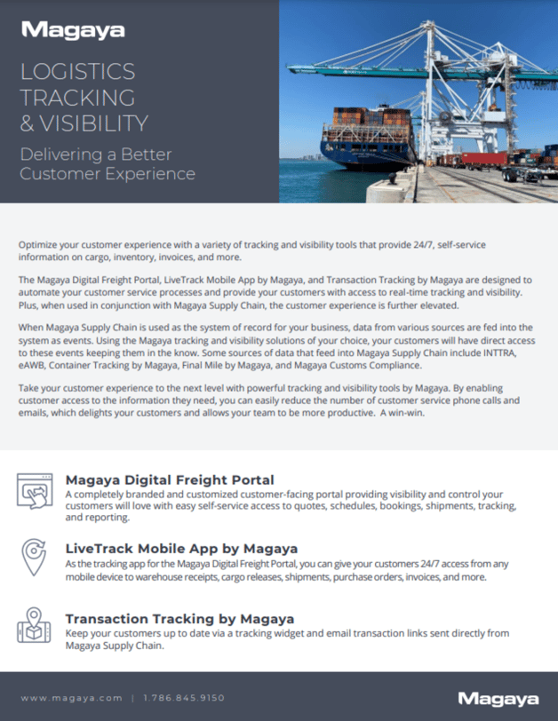 Logistics Tracking & Visibility Solution Sheet