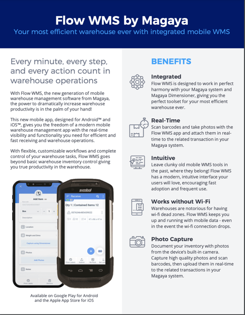 Flow WMS | Data Sheet | Mobile Warehouse Management Software