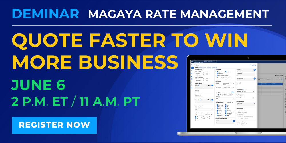 Deminar: Quote Faster to Win More Business with Magaya Rate Management