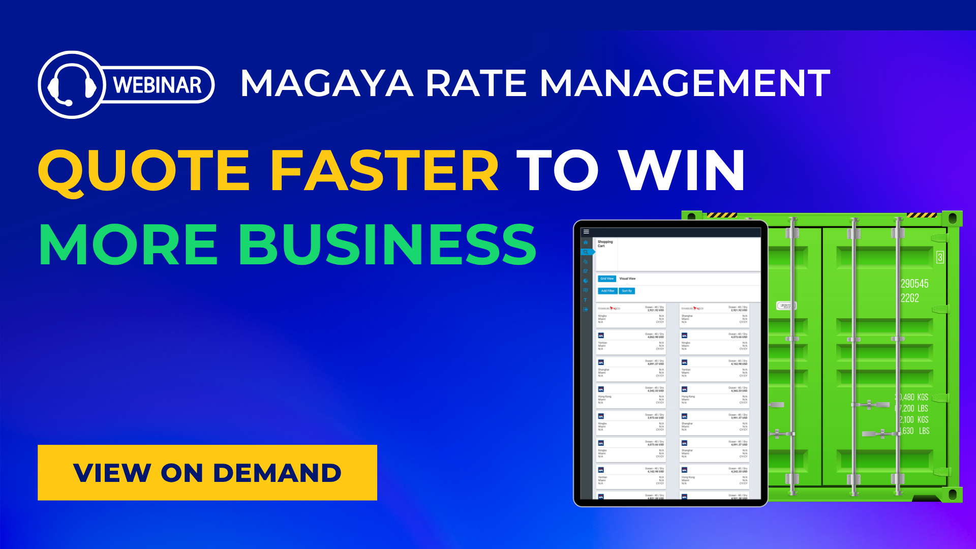 Magaya Rate Management: Quote Faster to Win More Business
